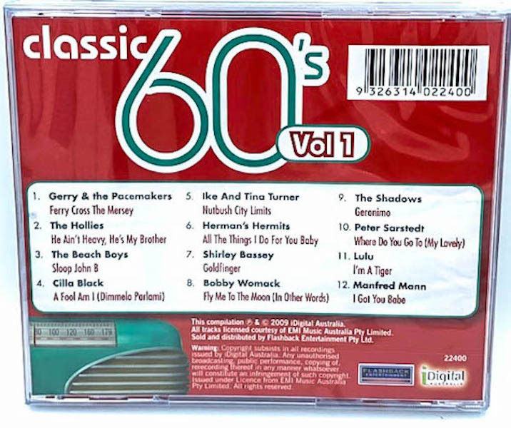 Classic 60s Original Hits Vol 1 BRAND NEW SEALED MUSIC ALBUM CD AU Classic 60s Original Hits Vol 1 BRAND NEW SEALED MUSIC ALBUM CD AU